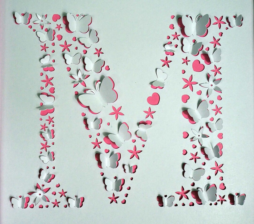 Letter M Cut File,initial M Cut File,papercut,svg,dxf,png,pdf,eps ...