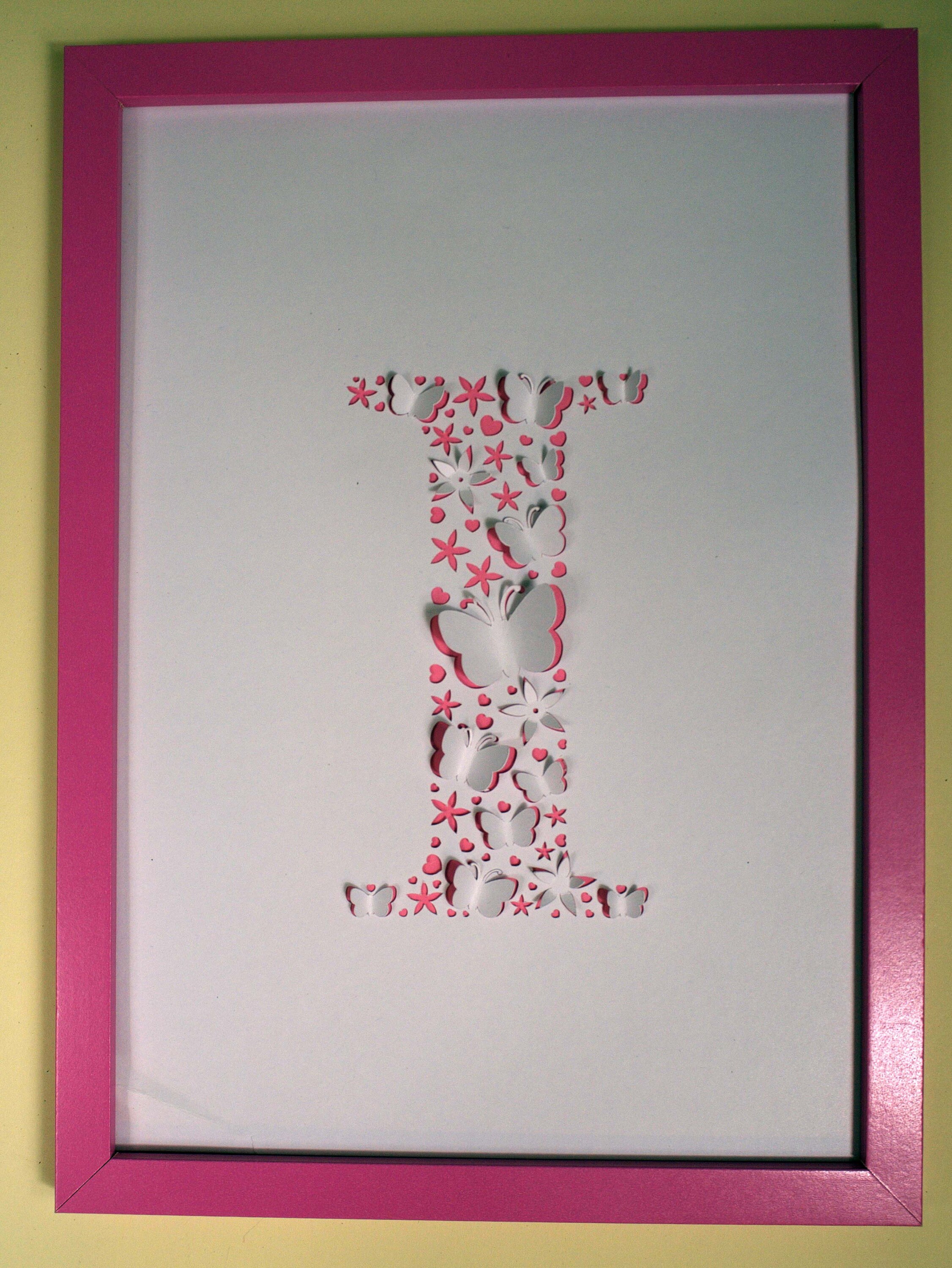 Initial I Cut File Letter I Alphabet Papercut Files - Etsy