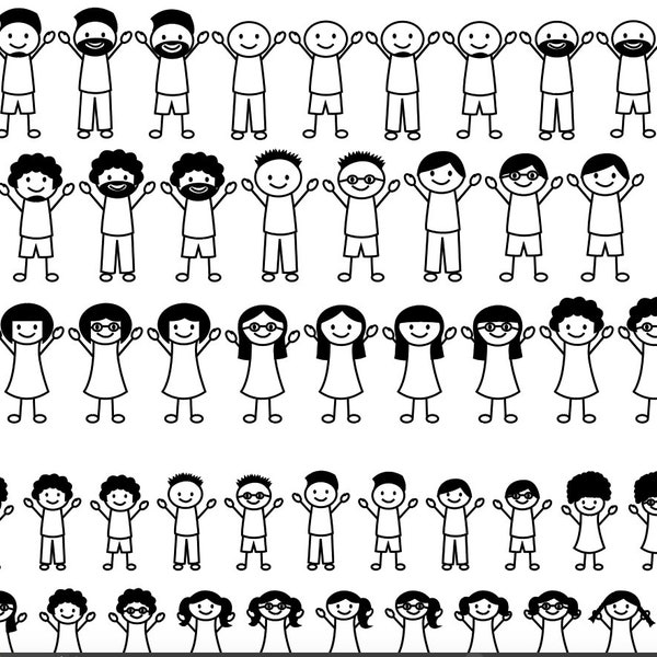 Stick Figure Family - Etsy