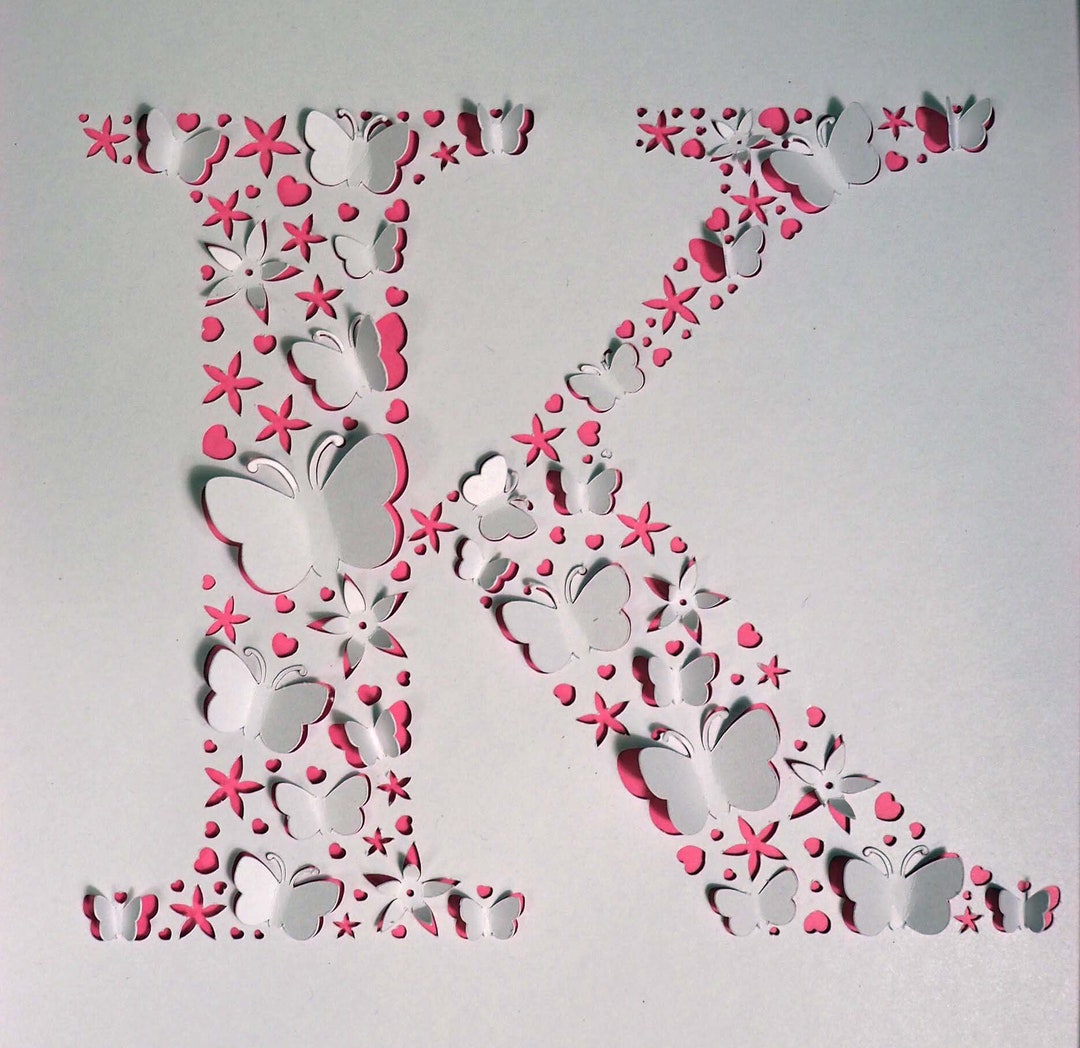 Initial K Cut File Letter K Cut File Papercut Svg Dxf Png - Etsy Australia