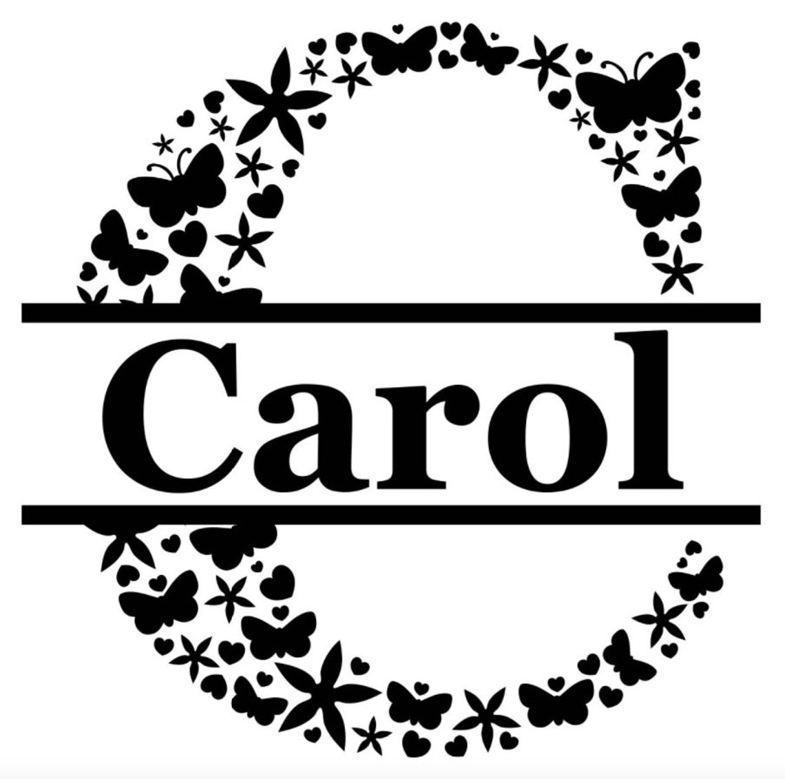 Knockout Letter C Split Letter C Svg Initial C Split | Etsy