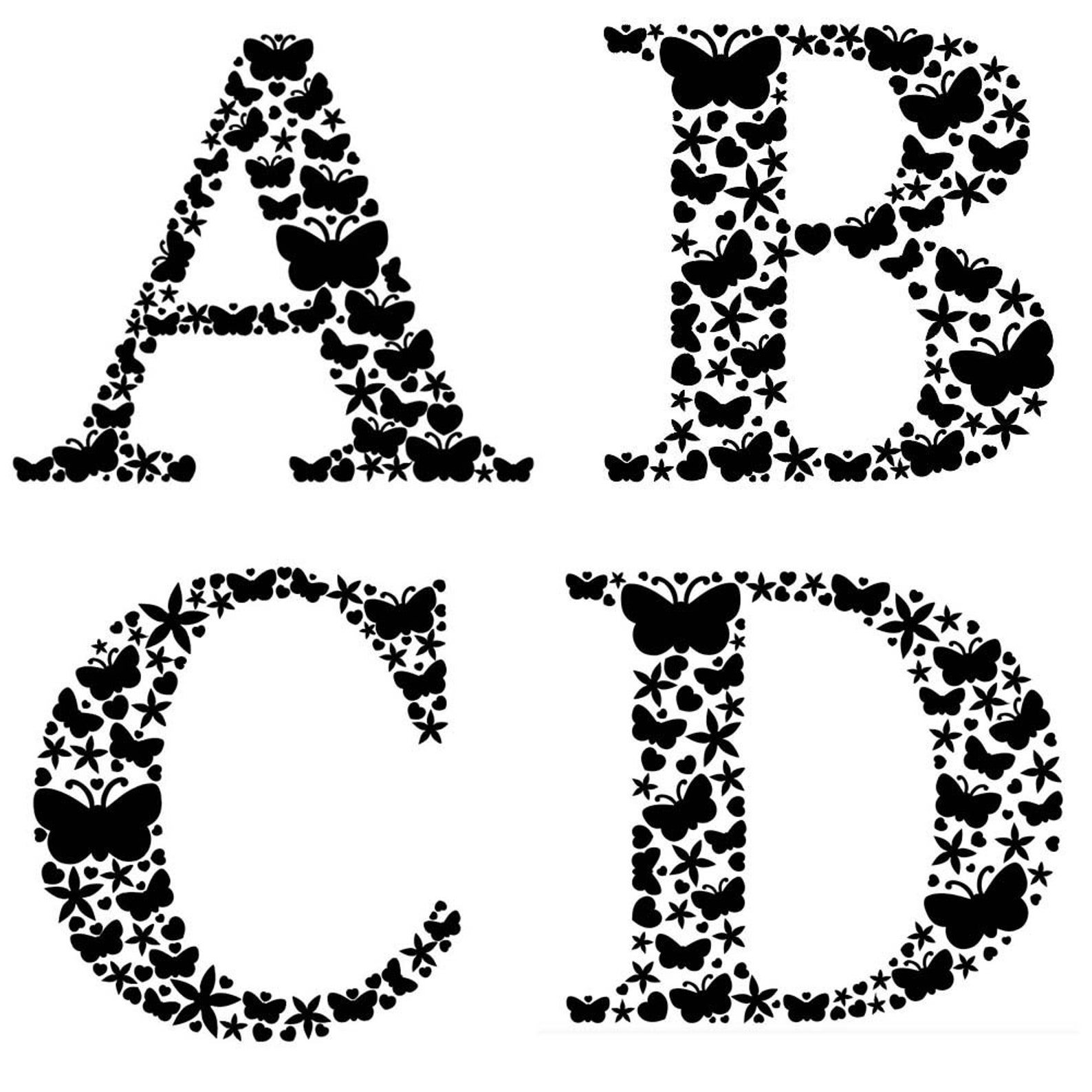 Alphabet Svg Bundle Alphabet Cut Files Monogram Alphabet Svg Dxf