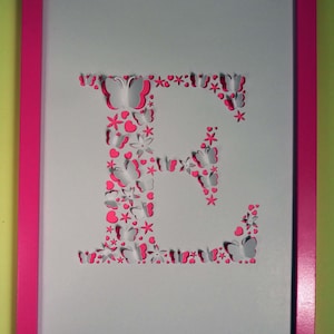 Papercut Letter E Cut File,initial E Cut File,svg,dxf,png,pdf,eps ...