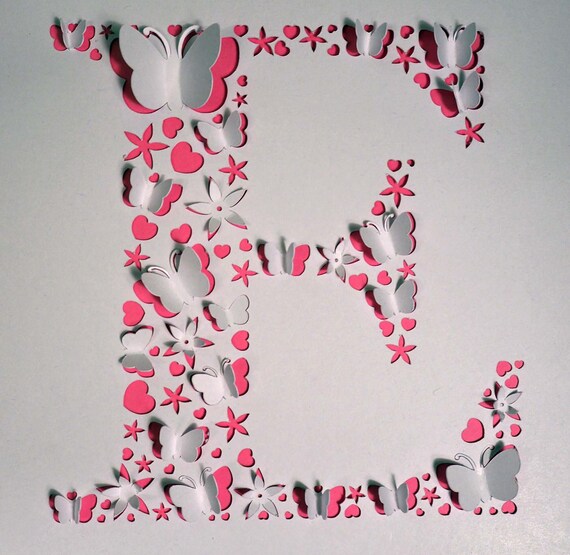 Papercut Letter E Cut Fileinitial E Cut - Etsy