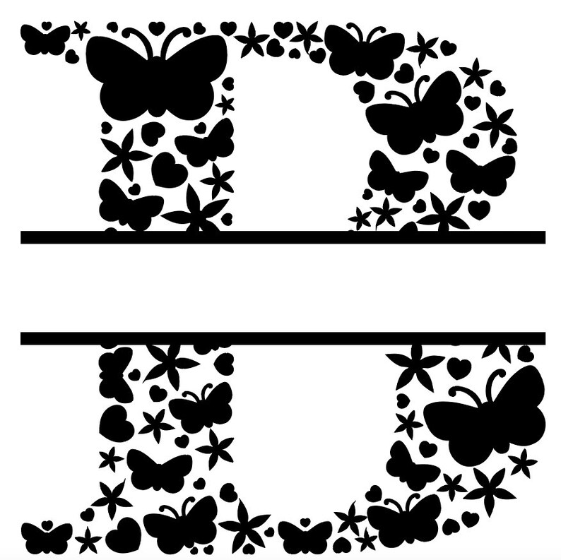 Split Letter B Svg Knockout Letter B Initial B Split - Etsy