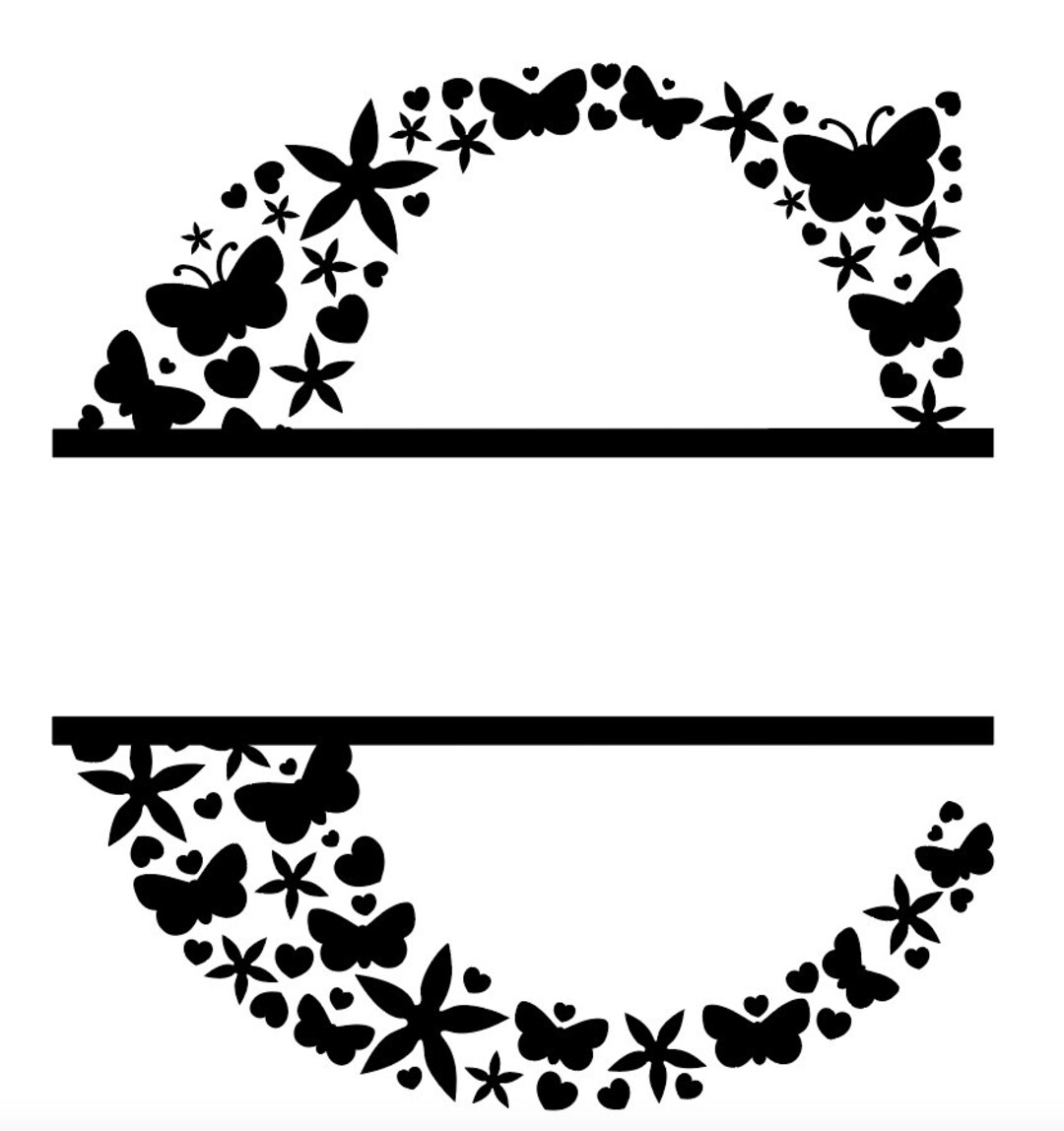 Knockout Letter C, Split Letter C Svg, Initial C, Split Monogram, Svg ...