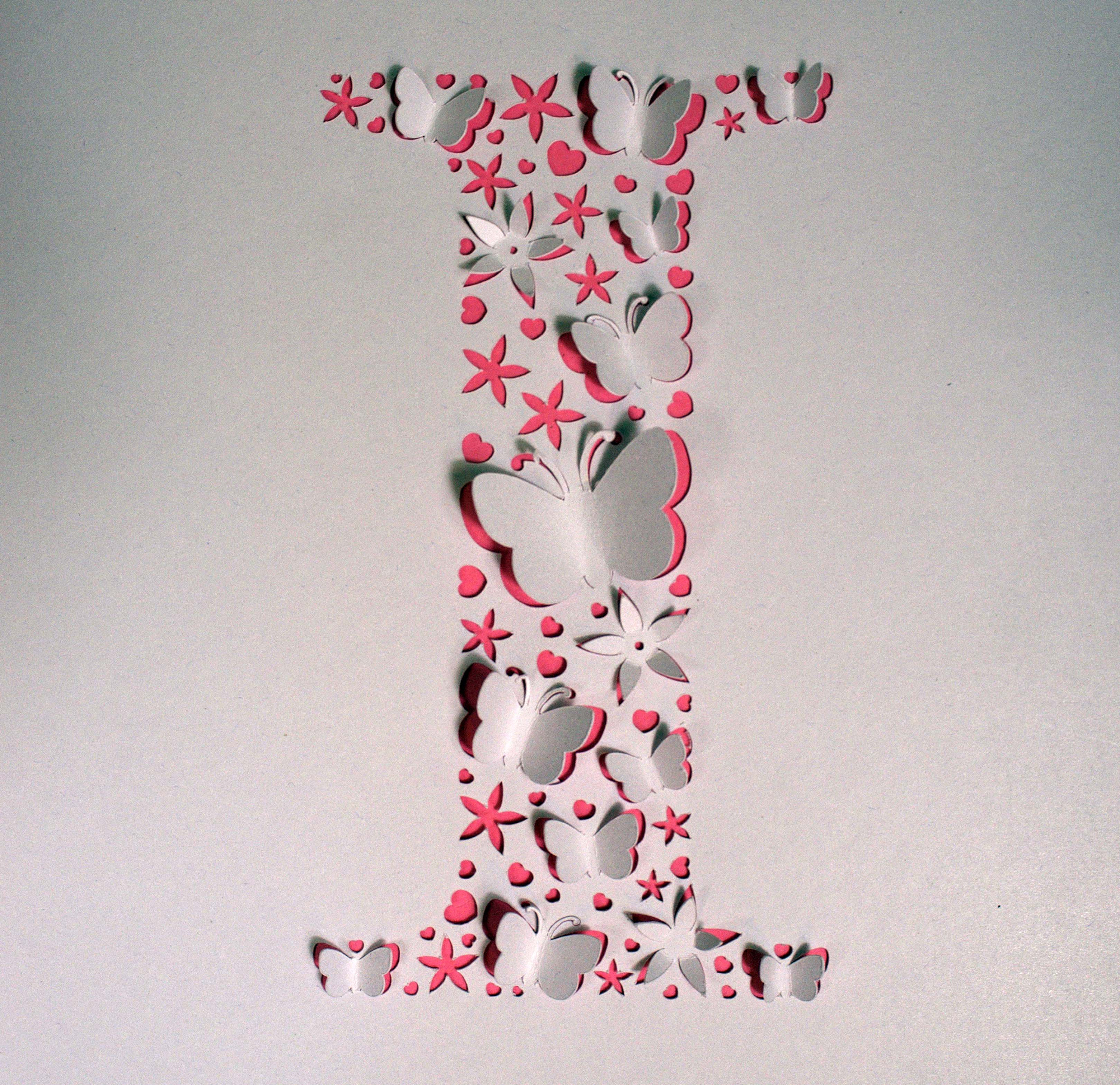 Initial I Cut File Letter I Alphabet Papercut Files - Etsy Australia