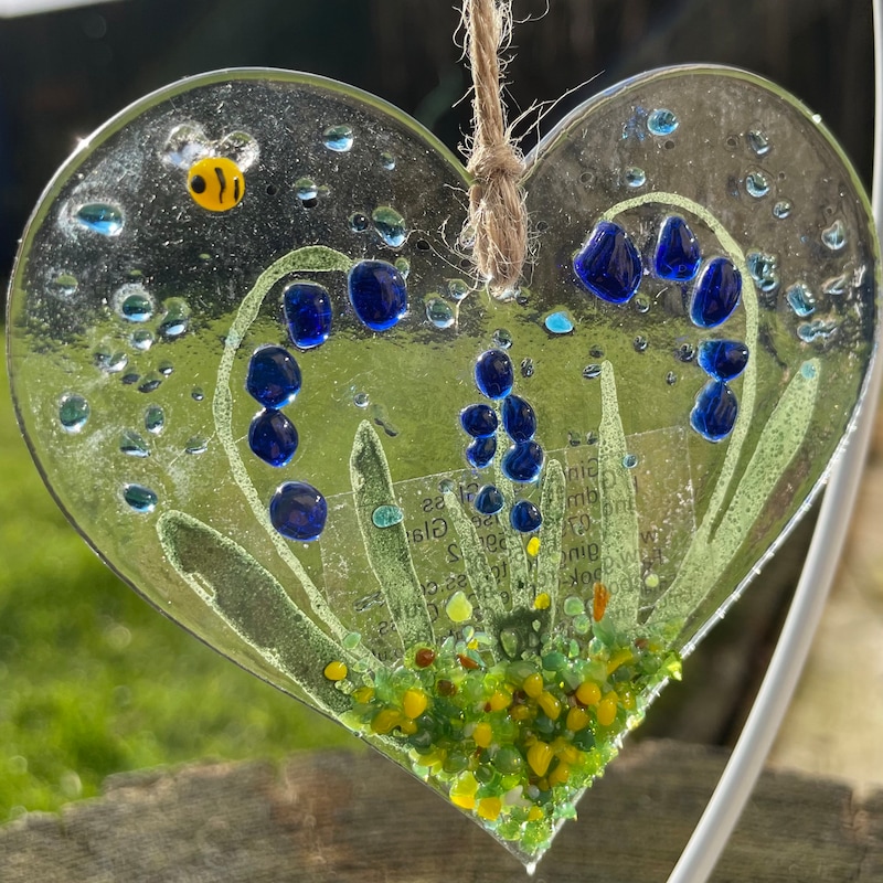 Glass Hearts - Etsy