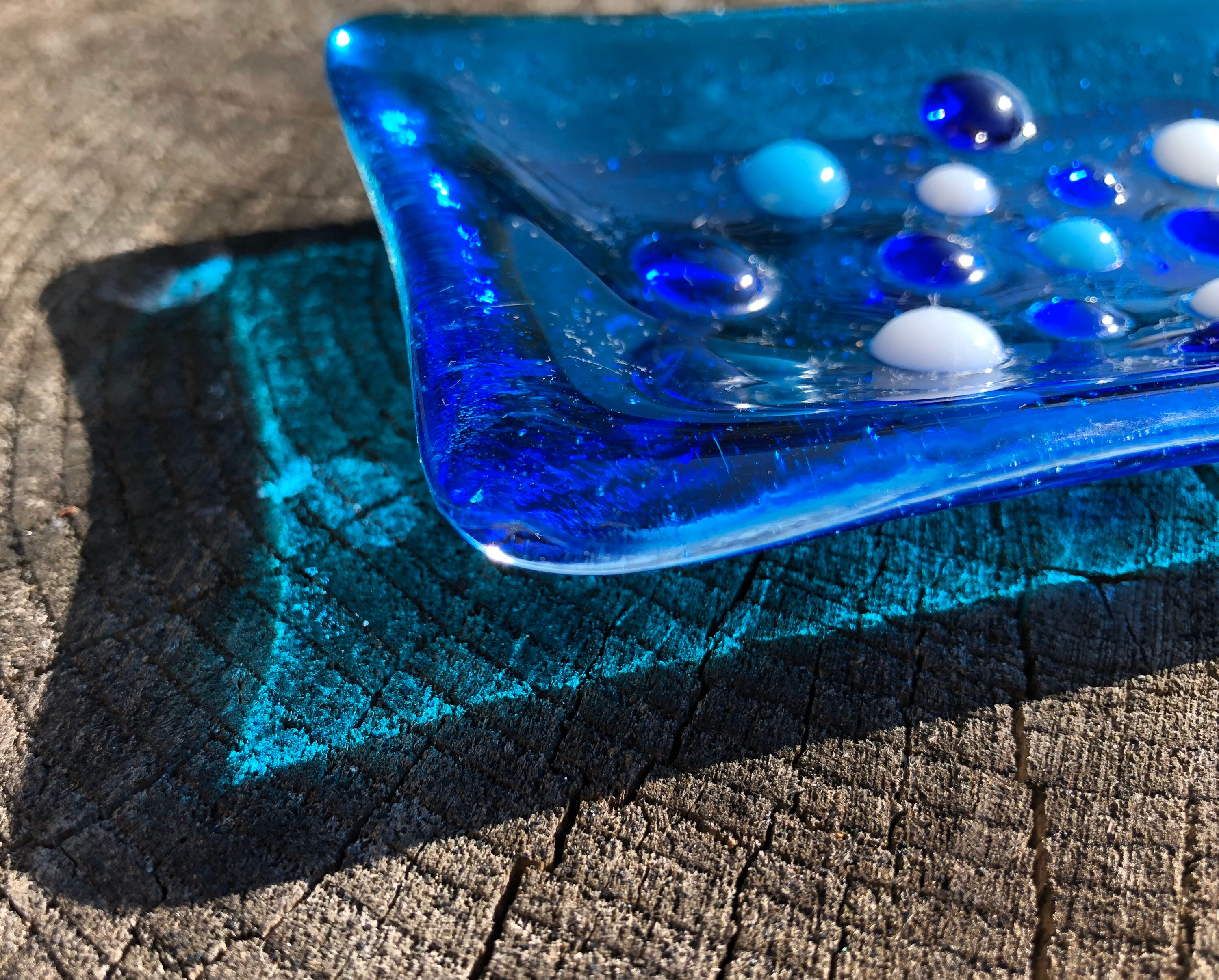 Soap Dishturquoise Blue Soap Dishglass Soap Dishsoap Bar Etsy