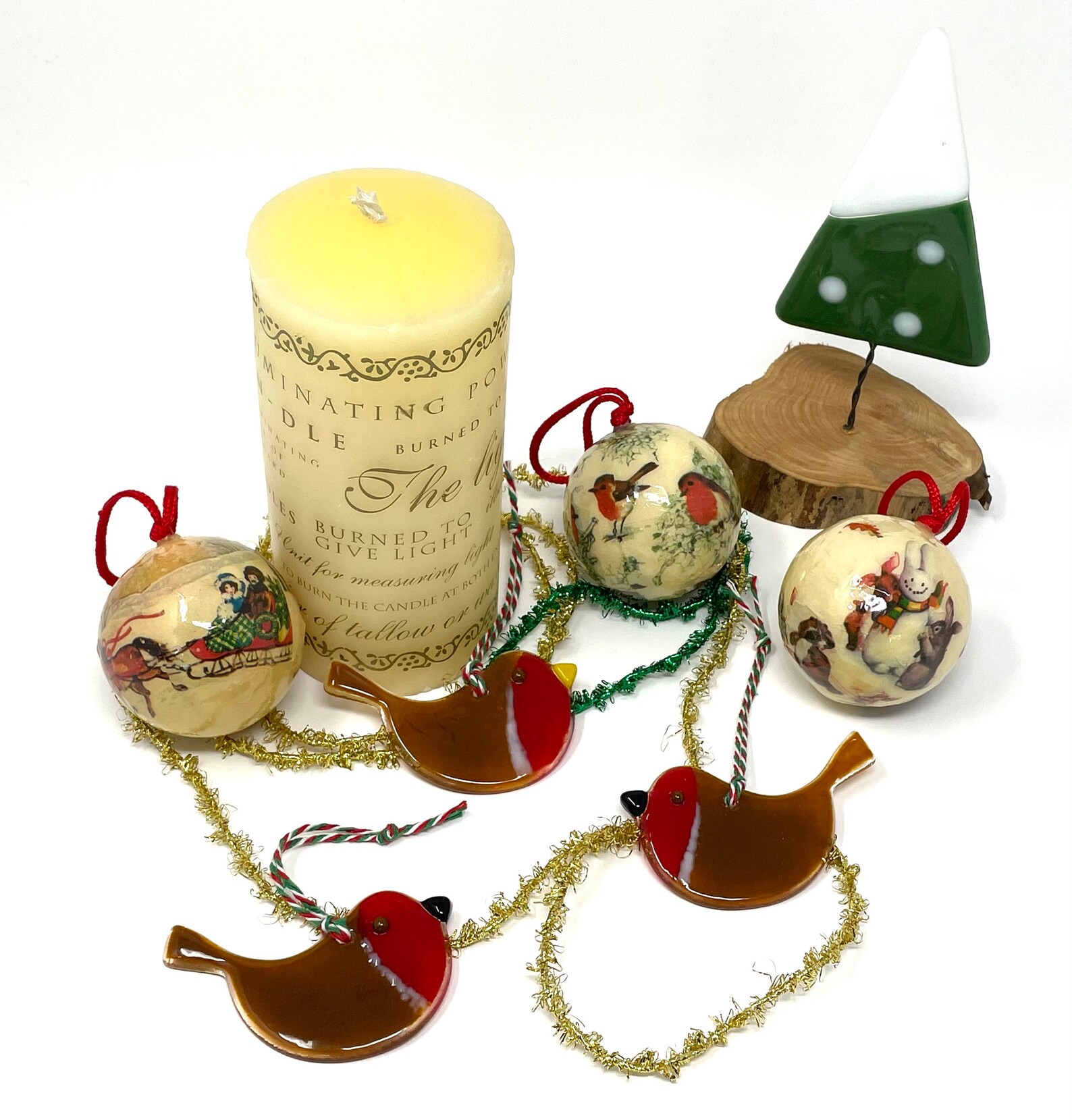 Robin Fused Glass Hanger/ Bird Hanger/ Brown & Red Robin - Etsy UK