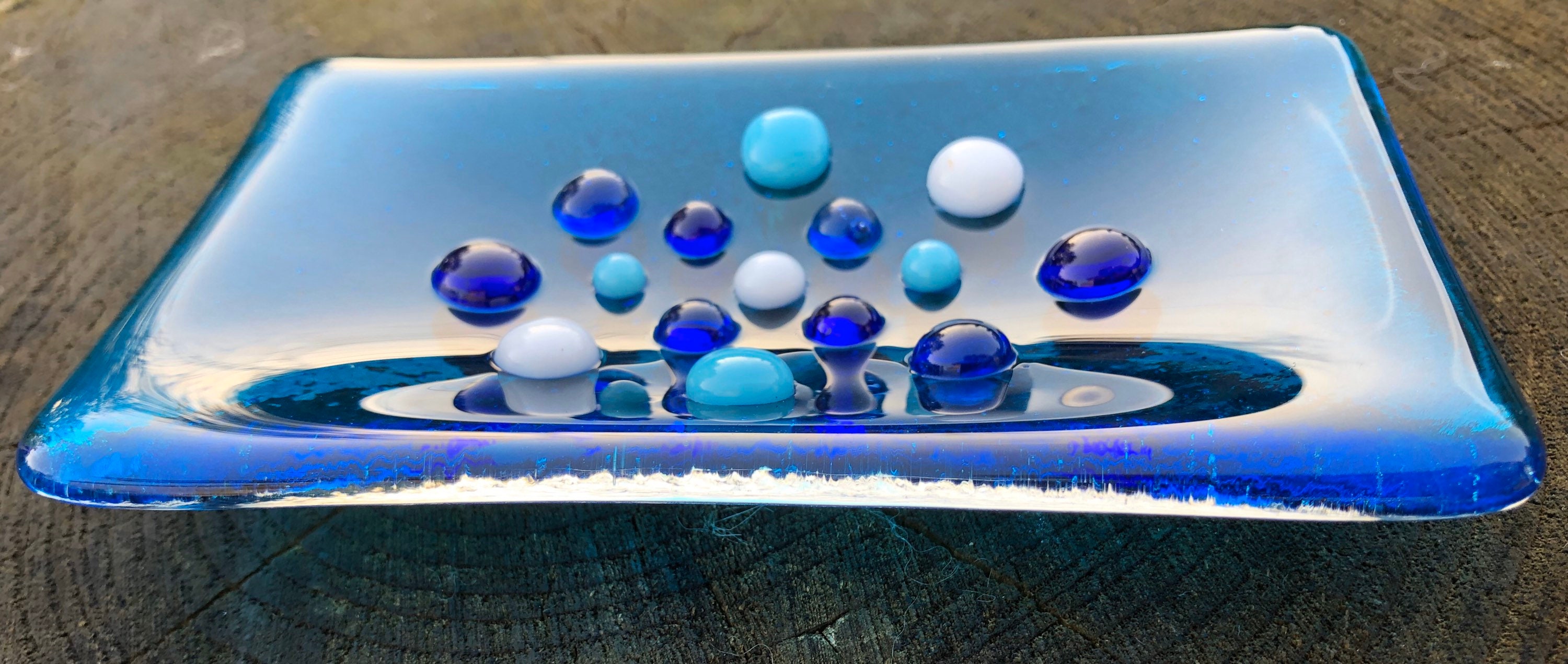 Soap Dishturquoise Blue Soap Dishglass Soap Dishsoap Bar Etsy