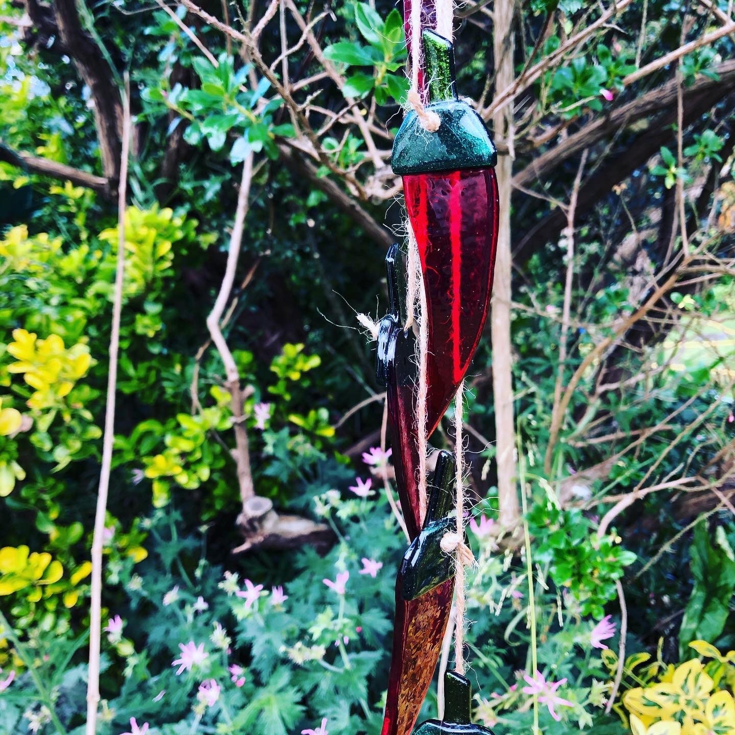Fused Glass Chilli Hanging/chilli Suncatcher/red Chilli | Etsy