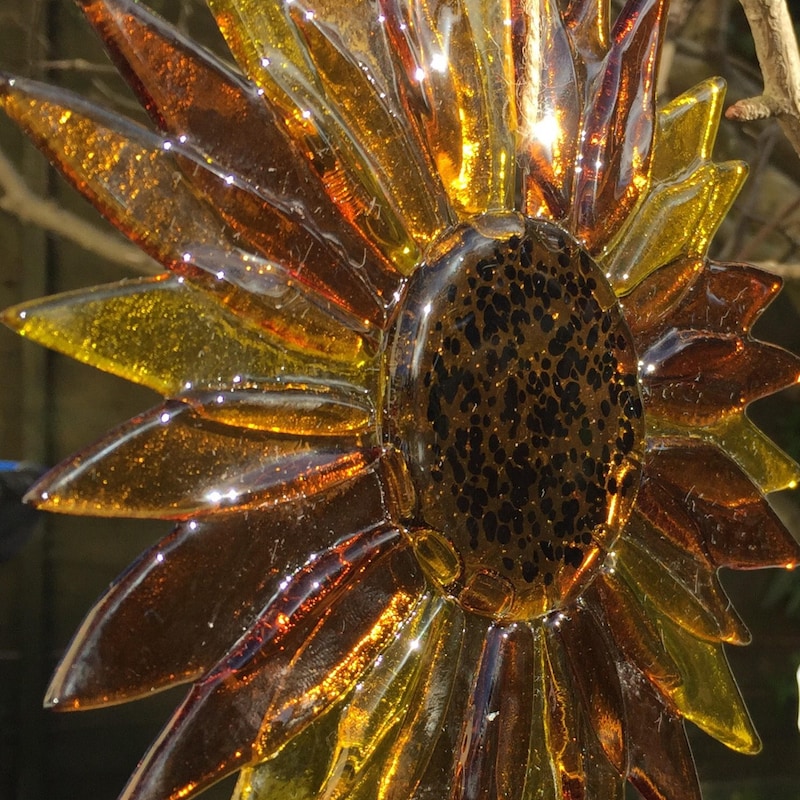 Glass Sunflower - Etsy