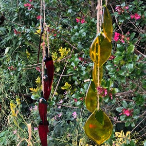 Fused Glass Chilli Hanging/chilli Suncatcher/red Chilli Windchime ...