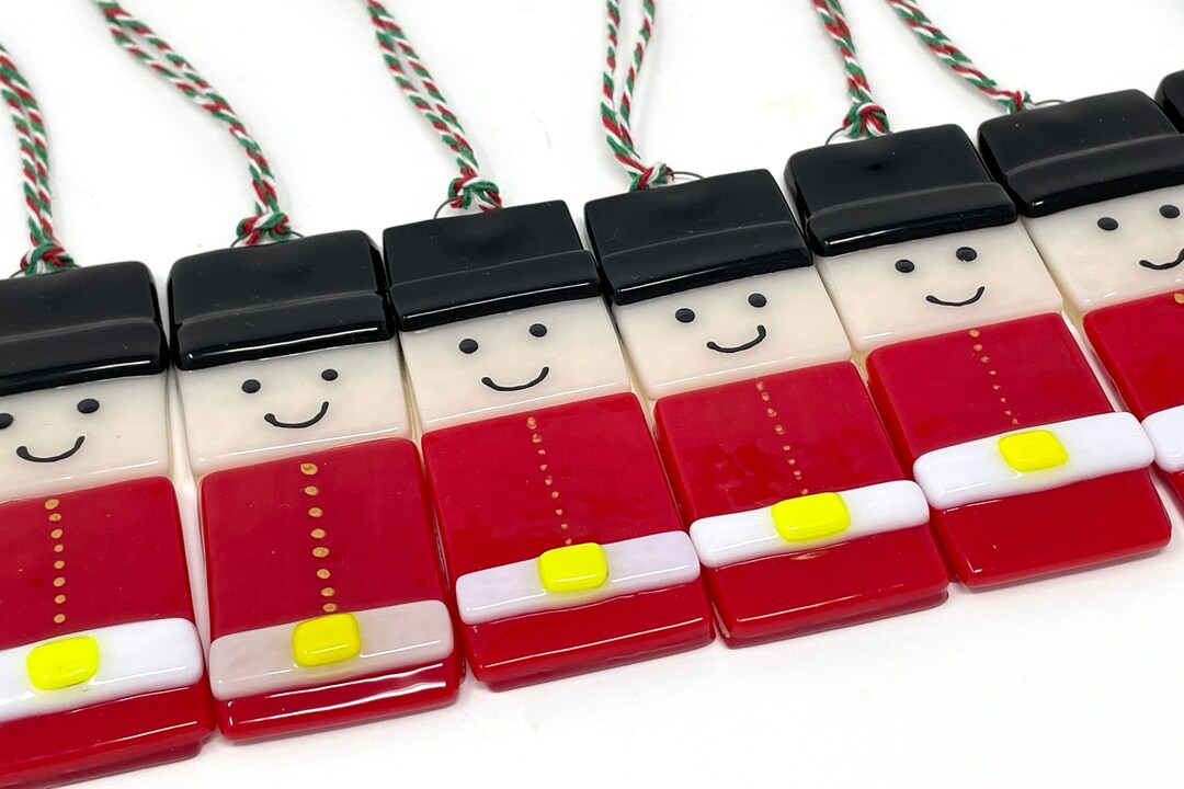 Soldier Christmas Tree Hanging Decorations-fused Glass Toy Soldier ...