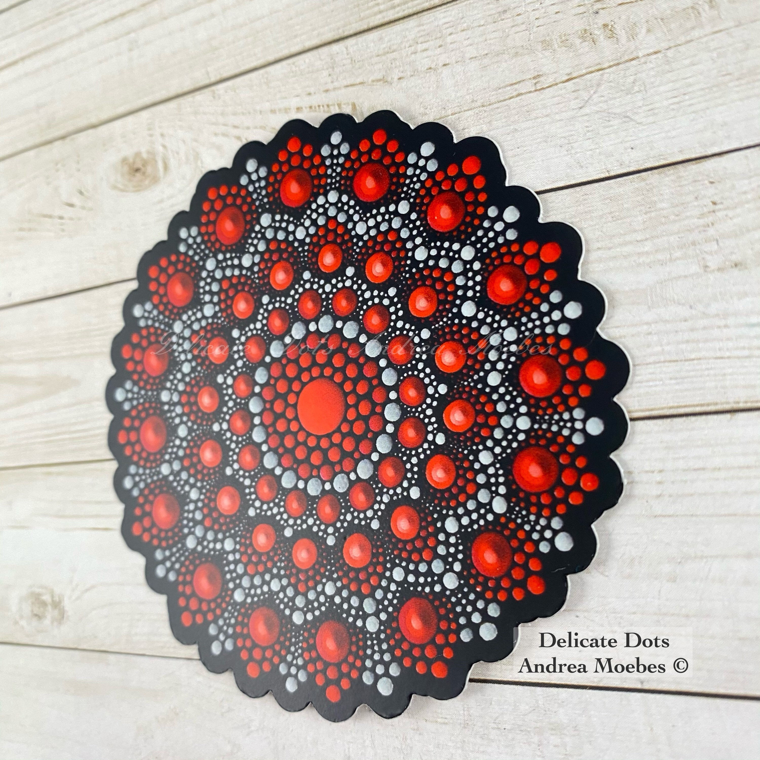 Mandala Vinyl Sticker Dot Mandala Sticker Waterproof Vinyl - Etsy