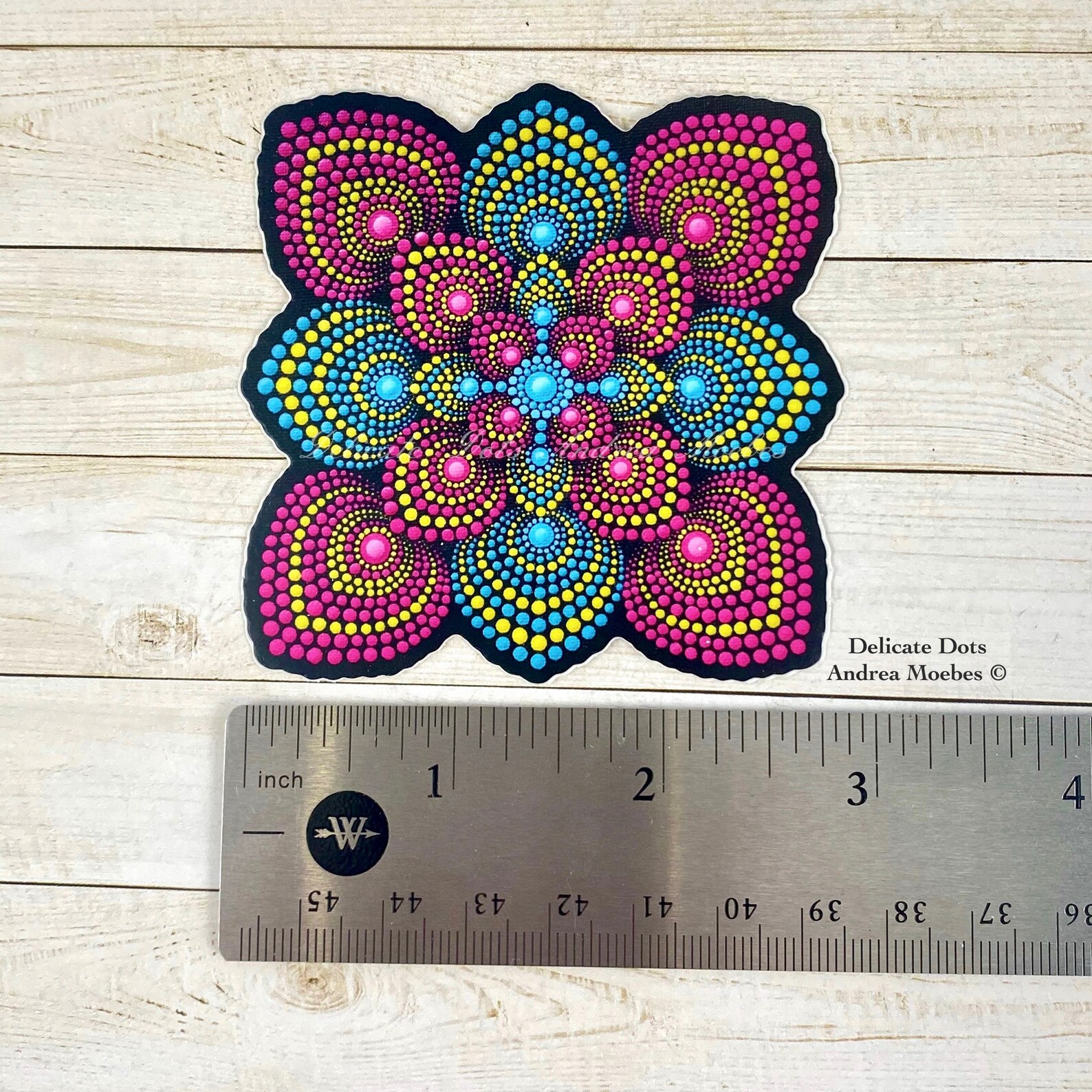 Mandala Vinyl Sticker, Dot Mandala Sticker, Waterproof Vinyl Sticker ...