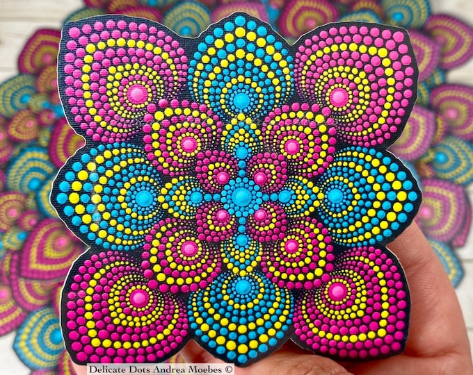 Digital Dot Mandala Flower Pattern Wisteria Wishes by Delicate - Etsy