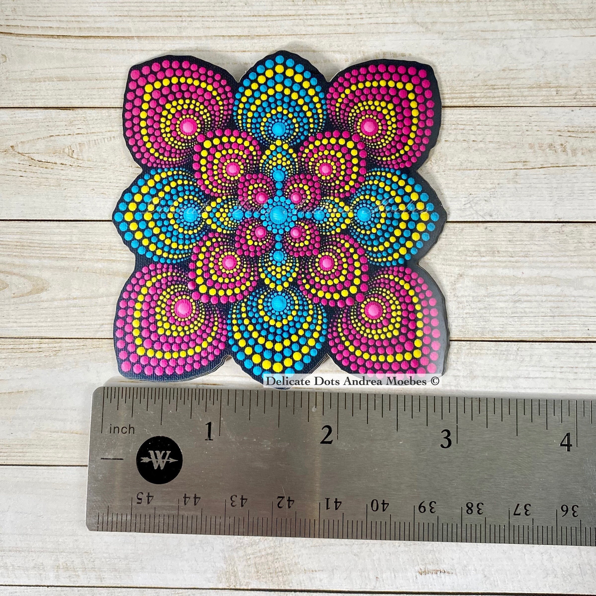 Mandala Vinyl Sticker, Dot Mandala Sticker, Waterproof Vinyl Sticker ...