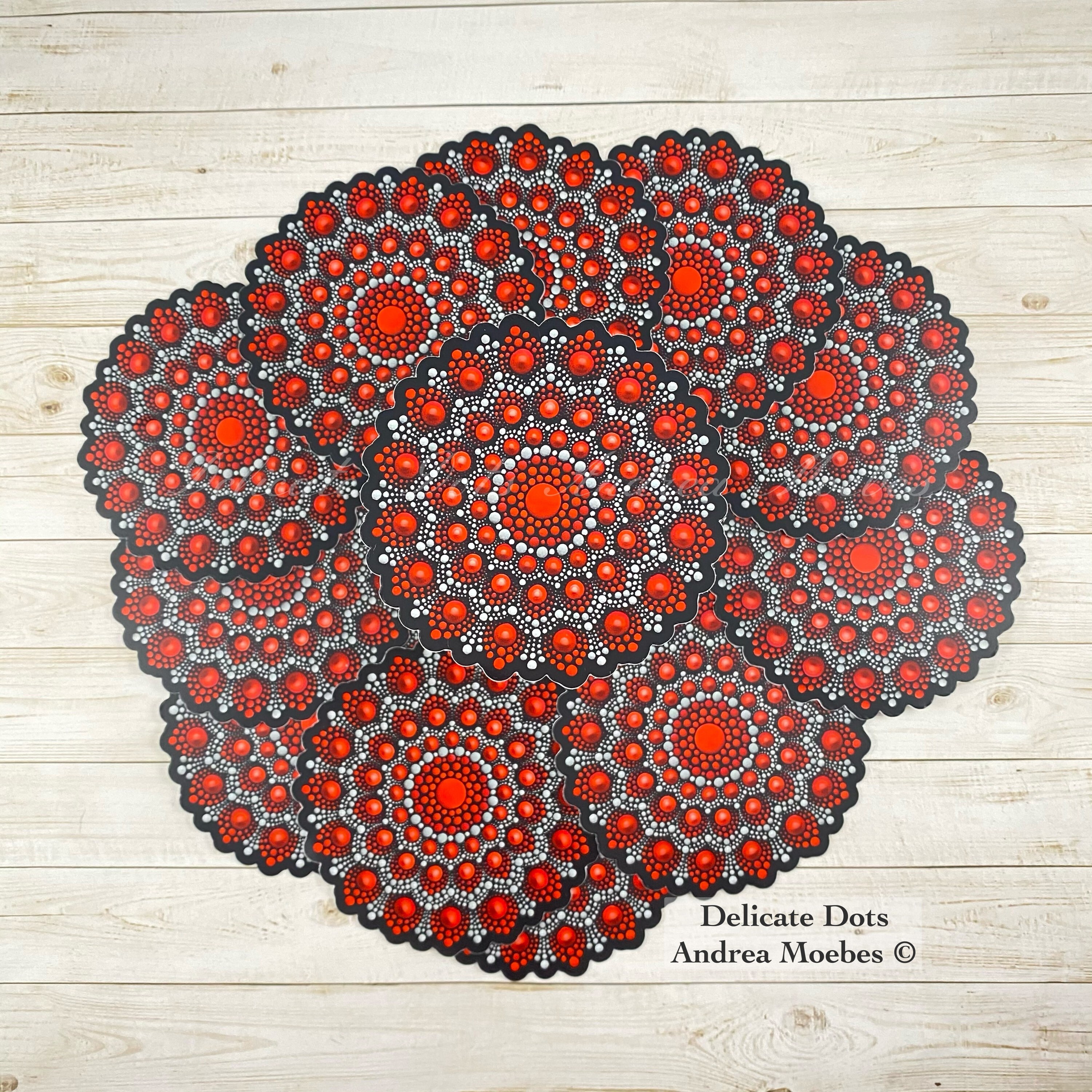 Mandala Vinyl Sticker Dot Mandala Sticker Waterproof Vinyl - Etsy