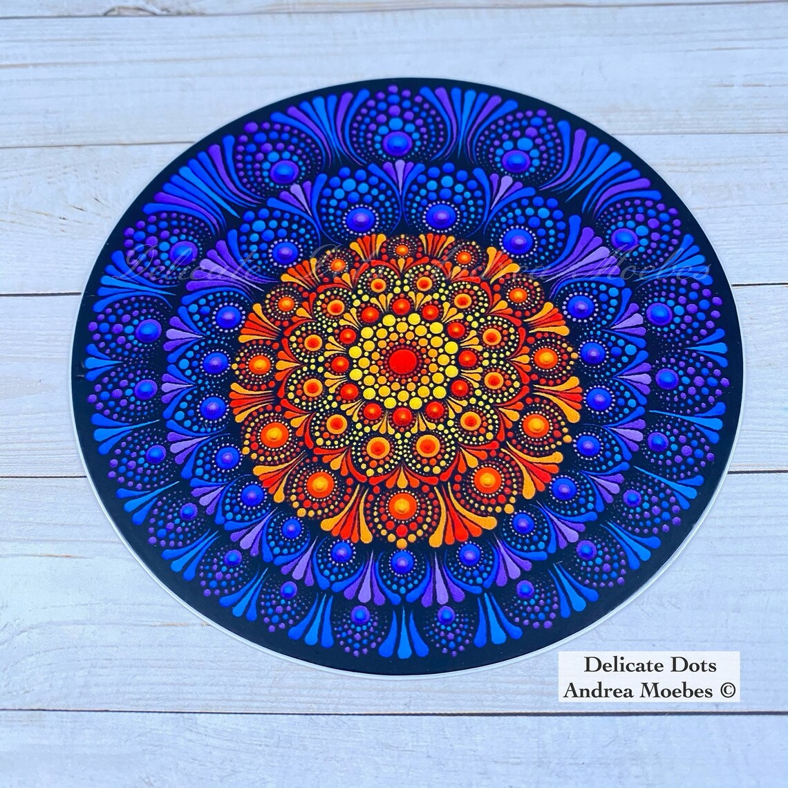 Mandala Vinyl Sticker Dot Mandala Sticker Waterproof Vinyl - Etsy