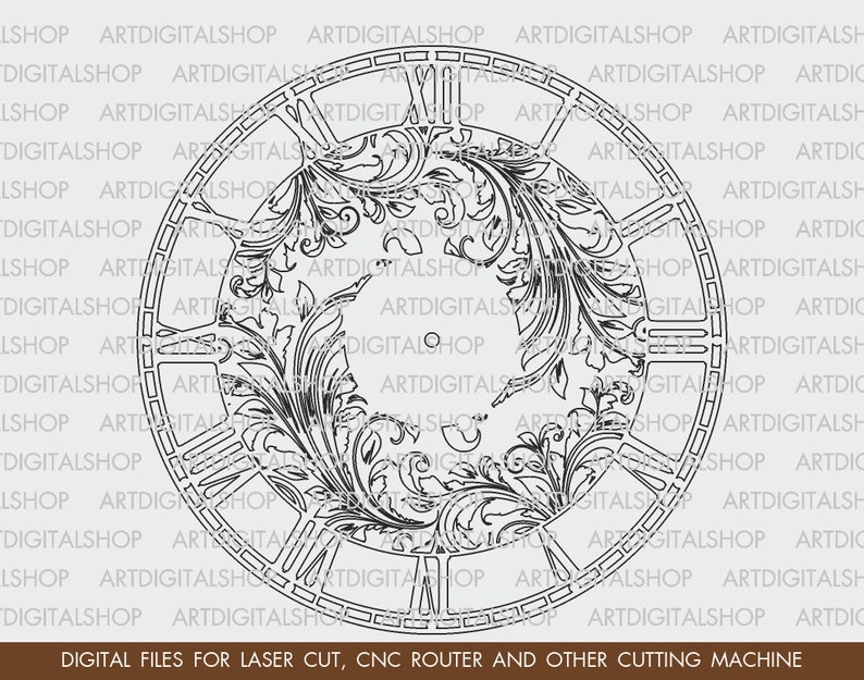 Set Wood Wall Clocks SVG Clock Party Cutting Model Clock - Etsy