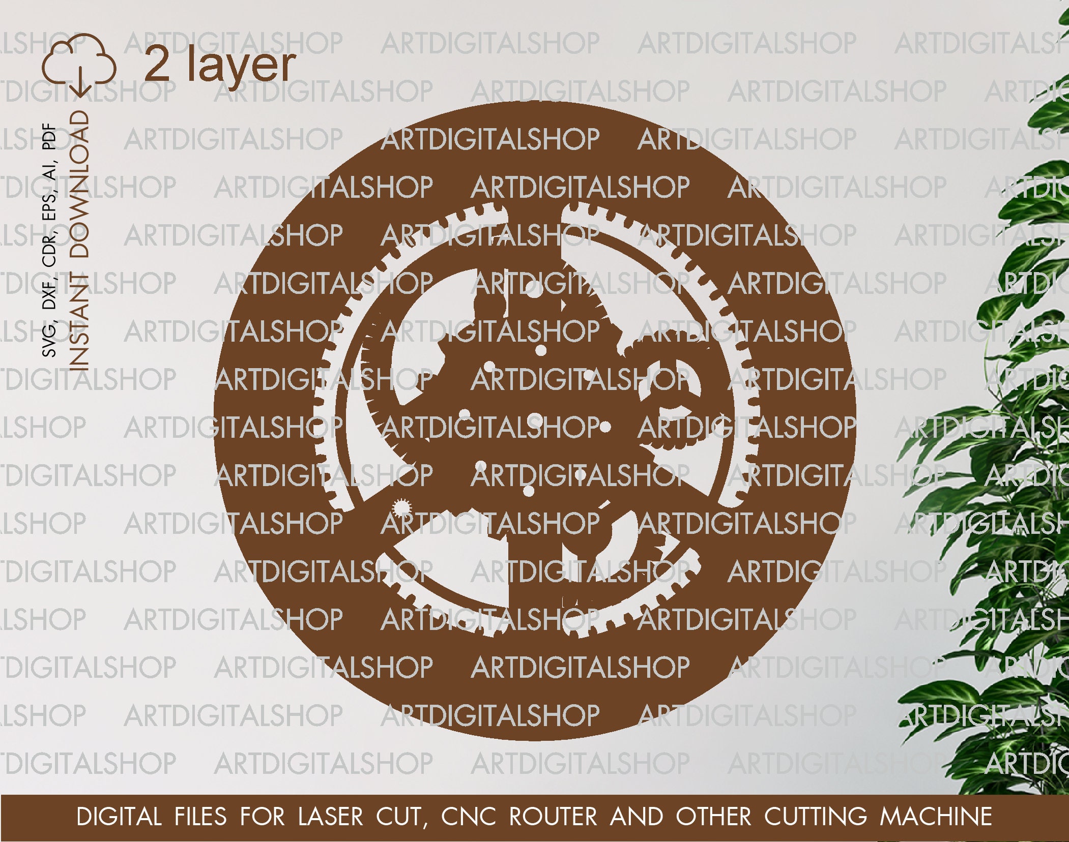 Wall Clock SVG Cut File Multilayer Cricut Diy Cnc - Etsy