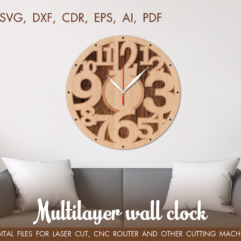 Cnc File Clock - Etsy