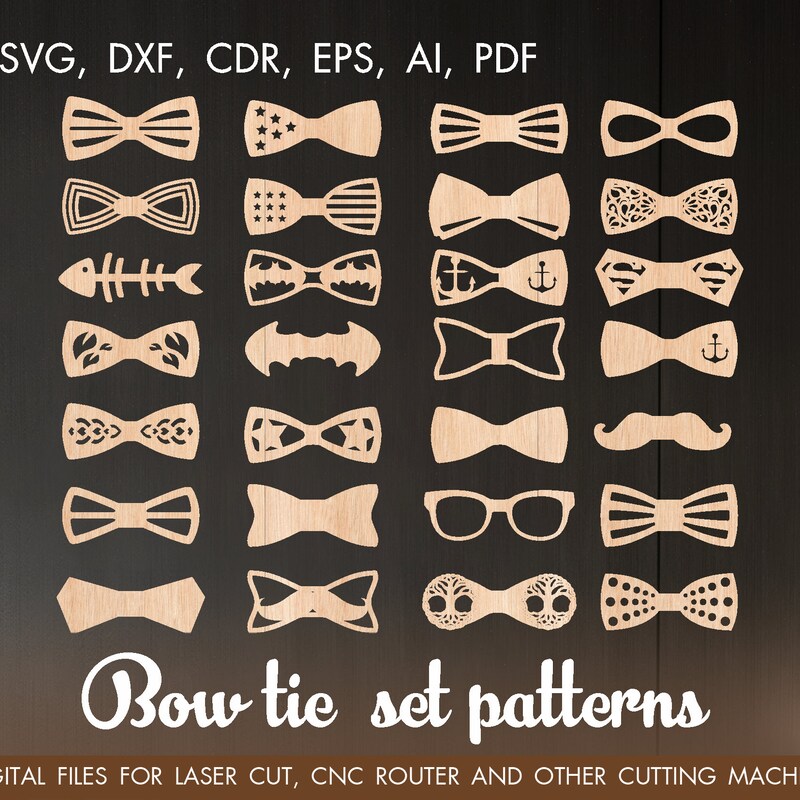 Laser Cut Bow Tie - Etsy