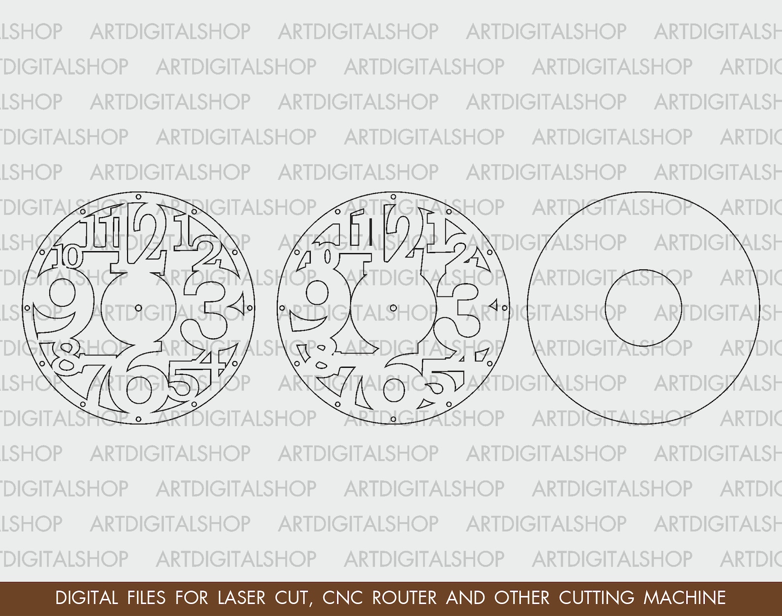 Multilayer Cutting Model, Clock Laser Cut, Wall Clock SVG, 3D Vector ...