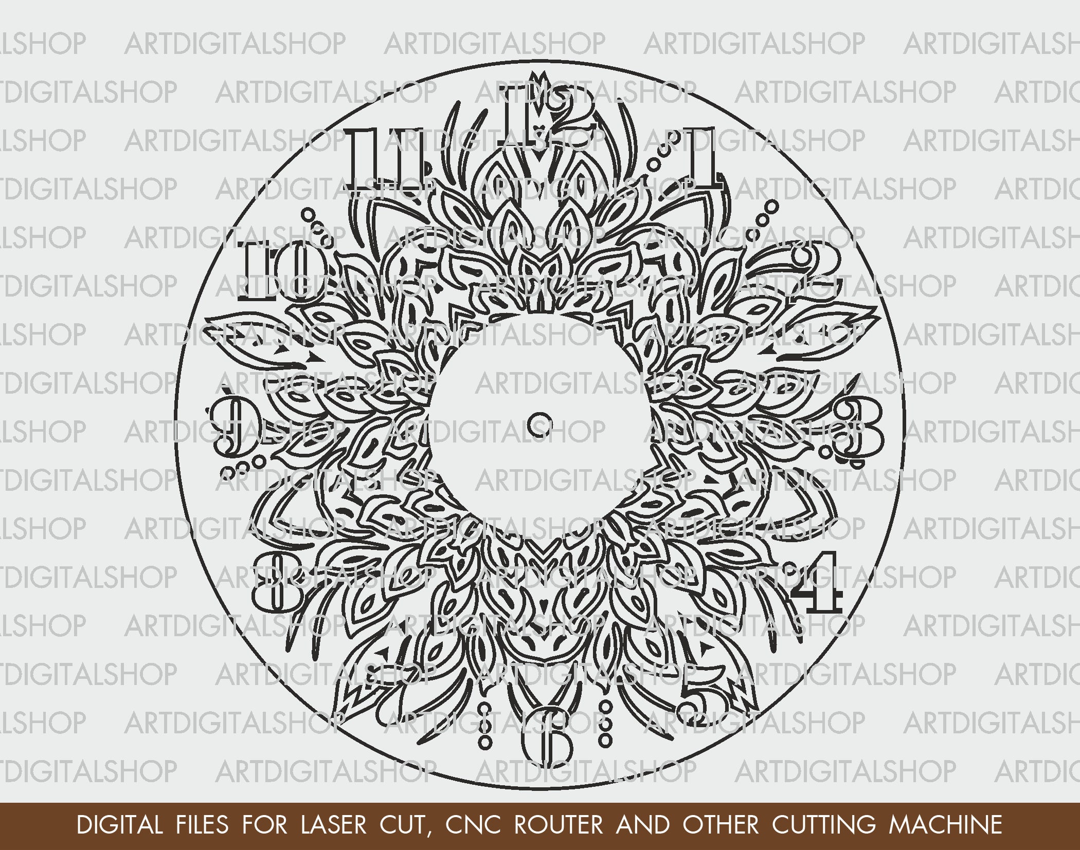 Set Wall Clocks SVG Large Clock Cutting Model Clock Laser | Etsy