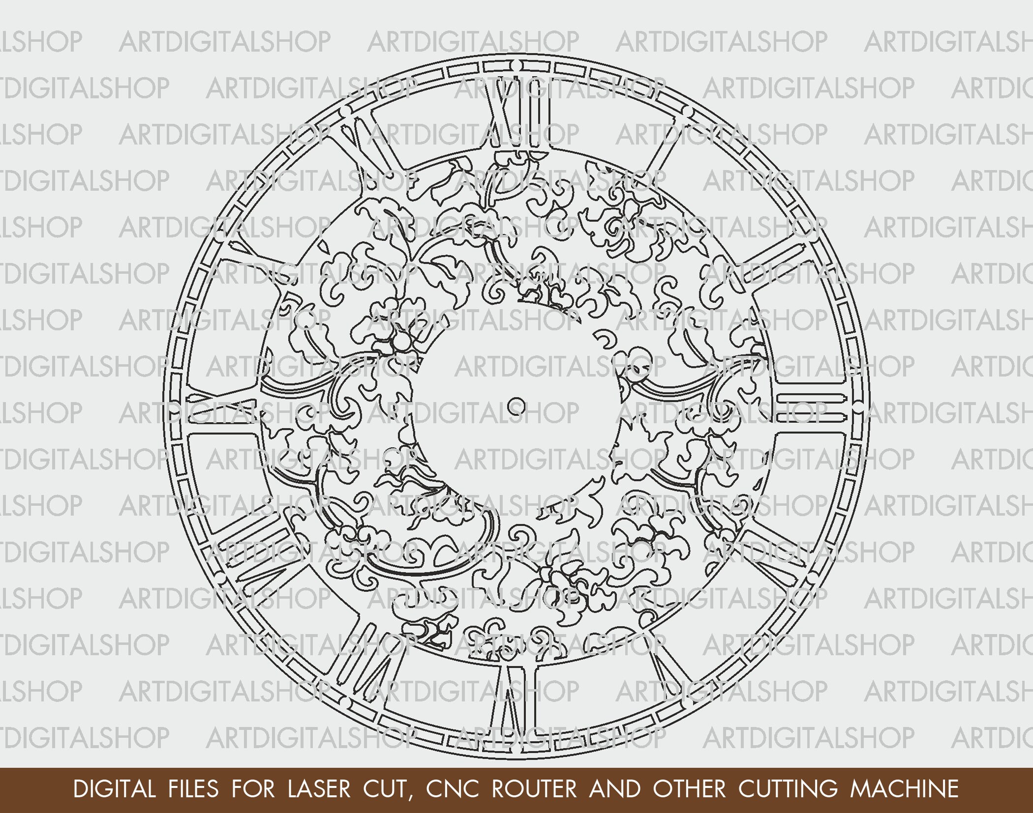 Set of 3 Wall Clocks Svg Large Clock Cutting Models Clock - Etsy