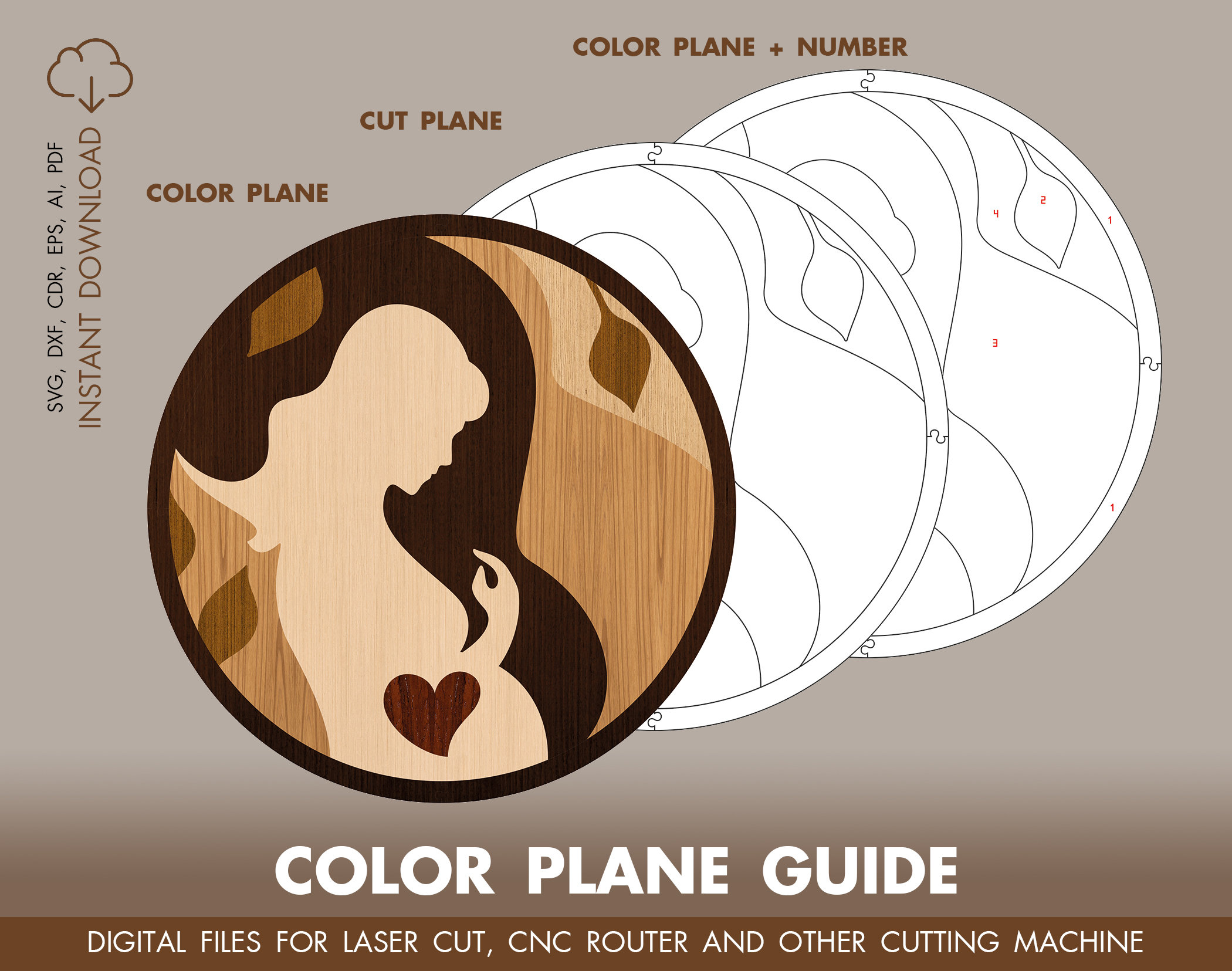 Medallion SVG Laser Cut Files for Glowforge. Home Decor SVG | Etsy