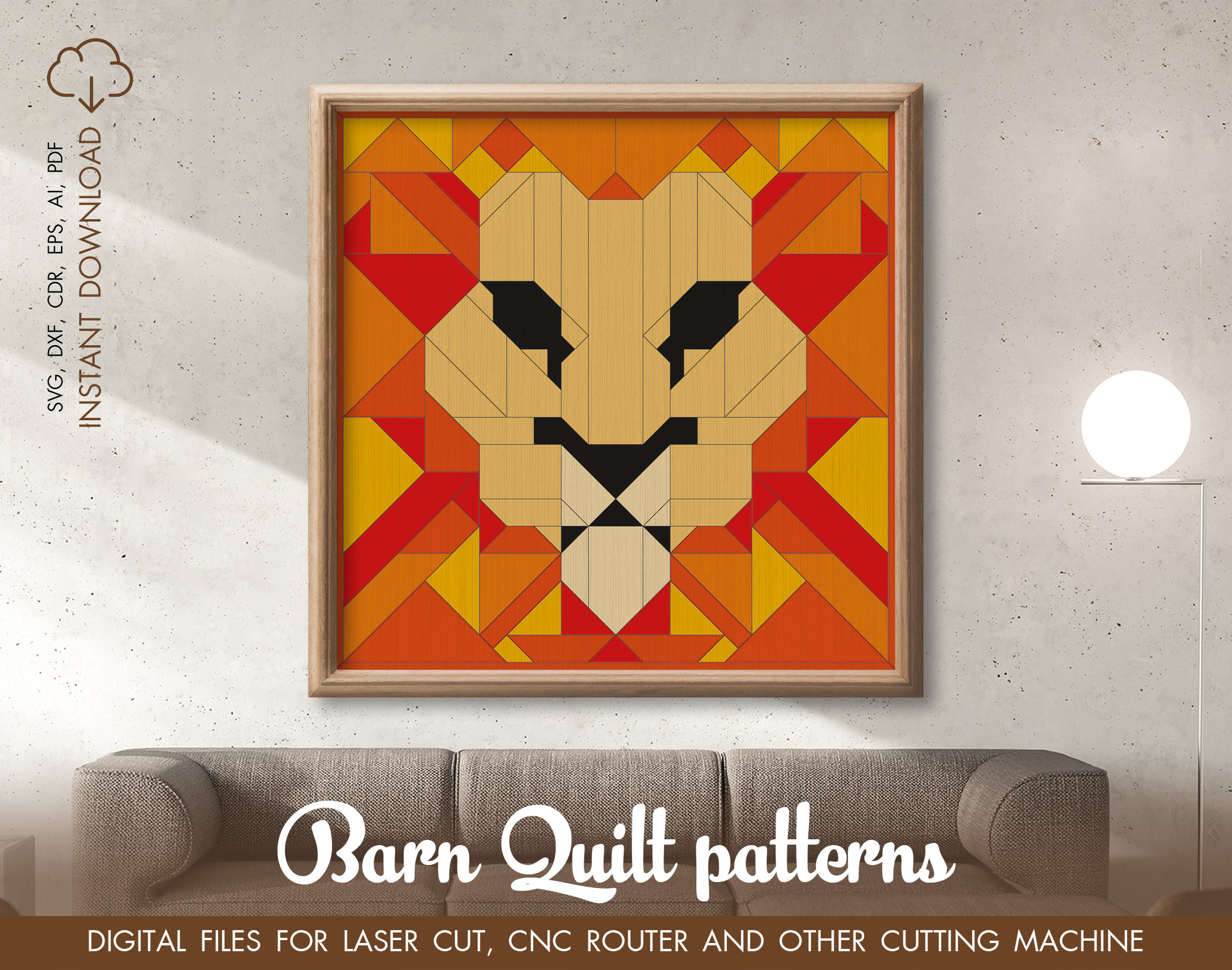 Carving & Whittling glowforge cut file Lion. Gowforge svg SVG Laser cut ...