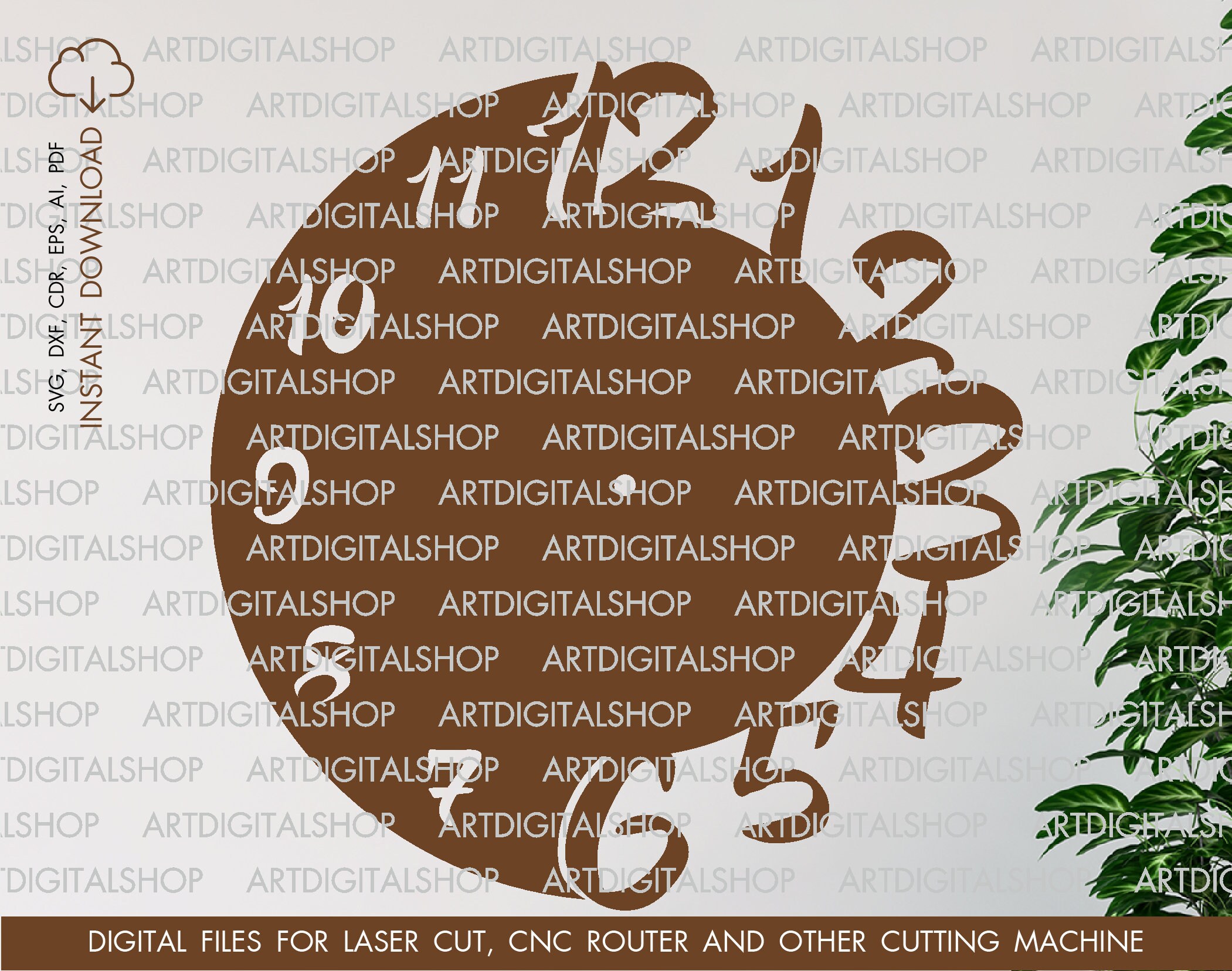 Set of 3 Wall Clocks Svg Large Clock Cutting Models Clock - Etsy