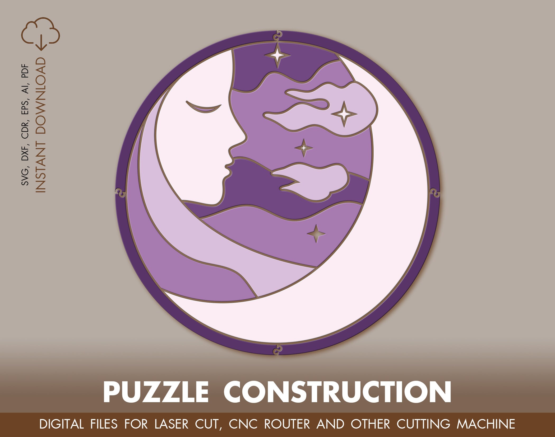 Glowforge Projects Svg Round Wood Wall Art SVG Files for | Etsy