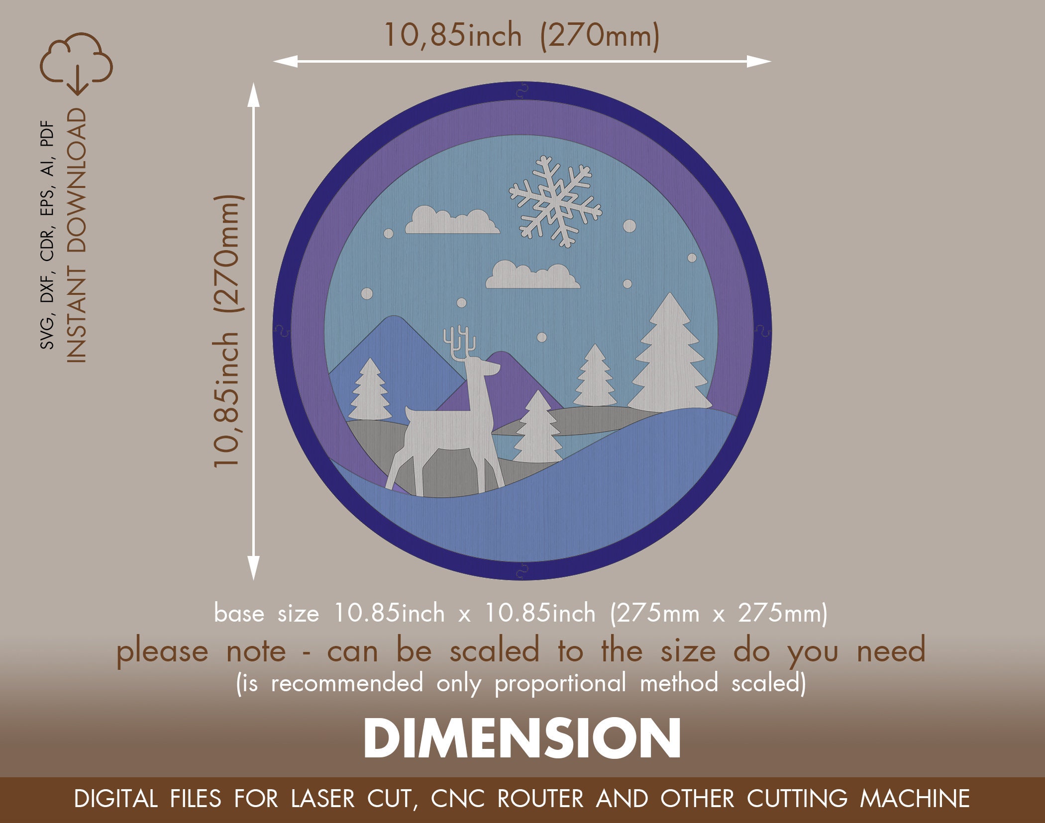 Glowforge Projects Svg Christmas Wall Decor SVG Files for | Etsy