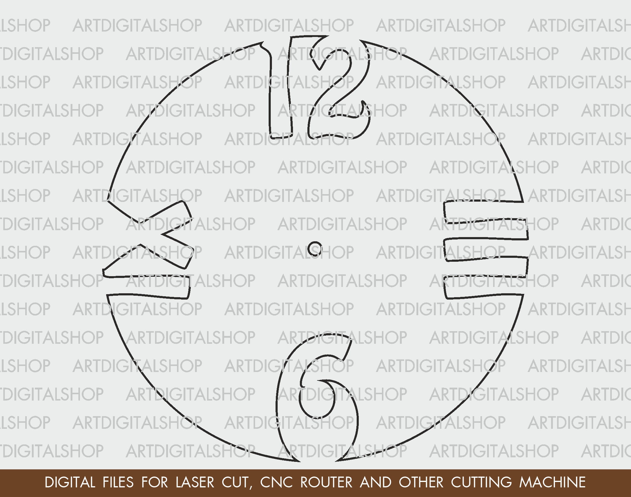 Set of 3 Wall Clock Svg Large Clock Cutting Model Clock | Etsy