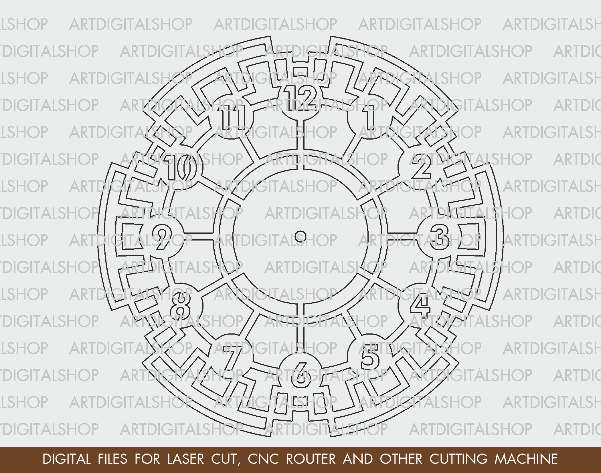 Clock Laser Cut Wood Wall Clock Laser Cut Template Cutting - Etsy