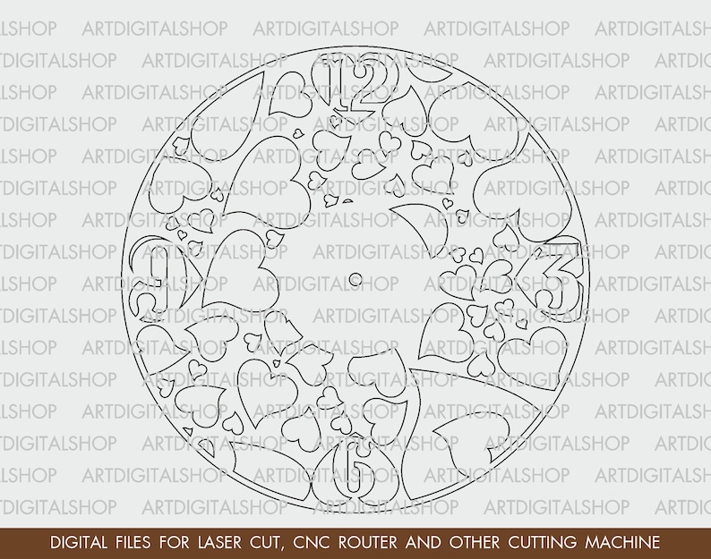 Set Wood Wall Clocks SVG Clock Party Cutting Model Clock - Etsy