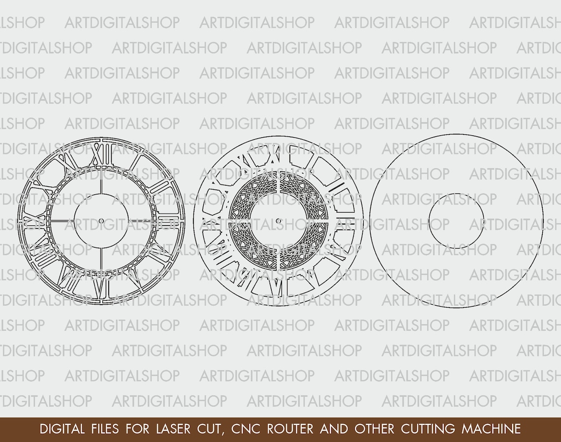 Wall Clock SVG Cut File Multilayer Vector Templates Cnc | Etsy