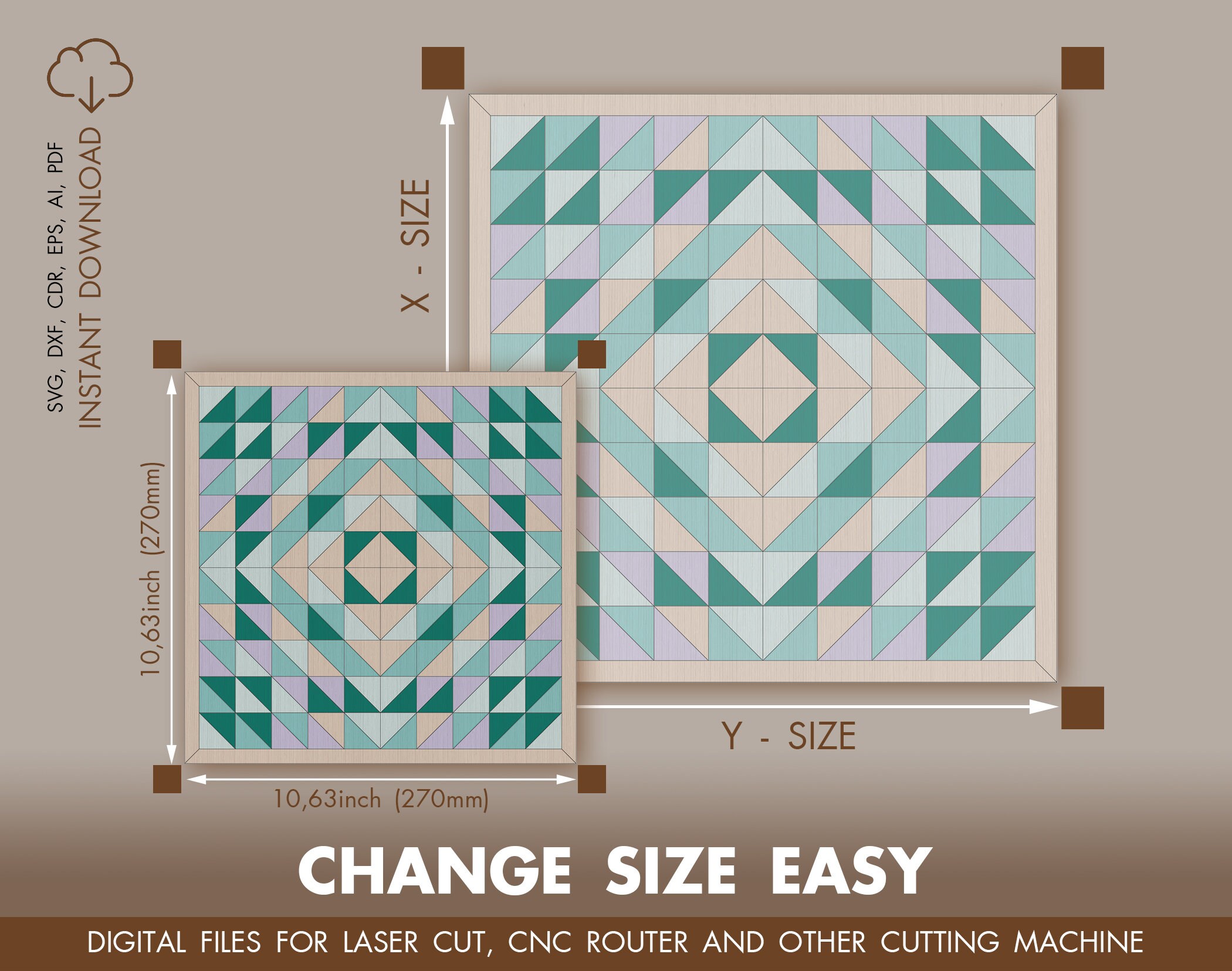 Barn Quilt Farmhouse SVG, Quilt Block Svg, Boho Farmhouse Decor, Cricut ...