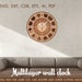 Wall Clock SVG, Cut File Multilayer, Vector Templates, Cnc Multilayer ...