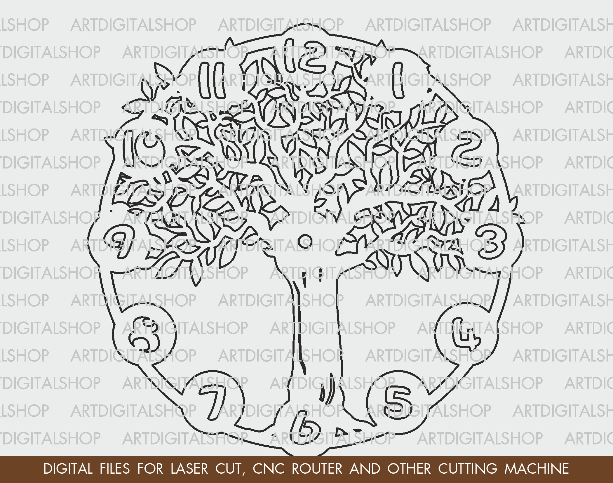 Set Wall Clocks SVG Large Clock Cutting Model Clock Laser | Etsy