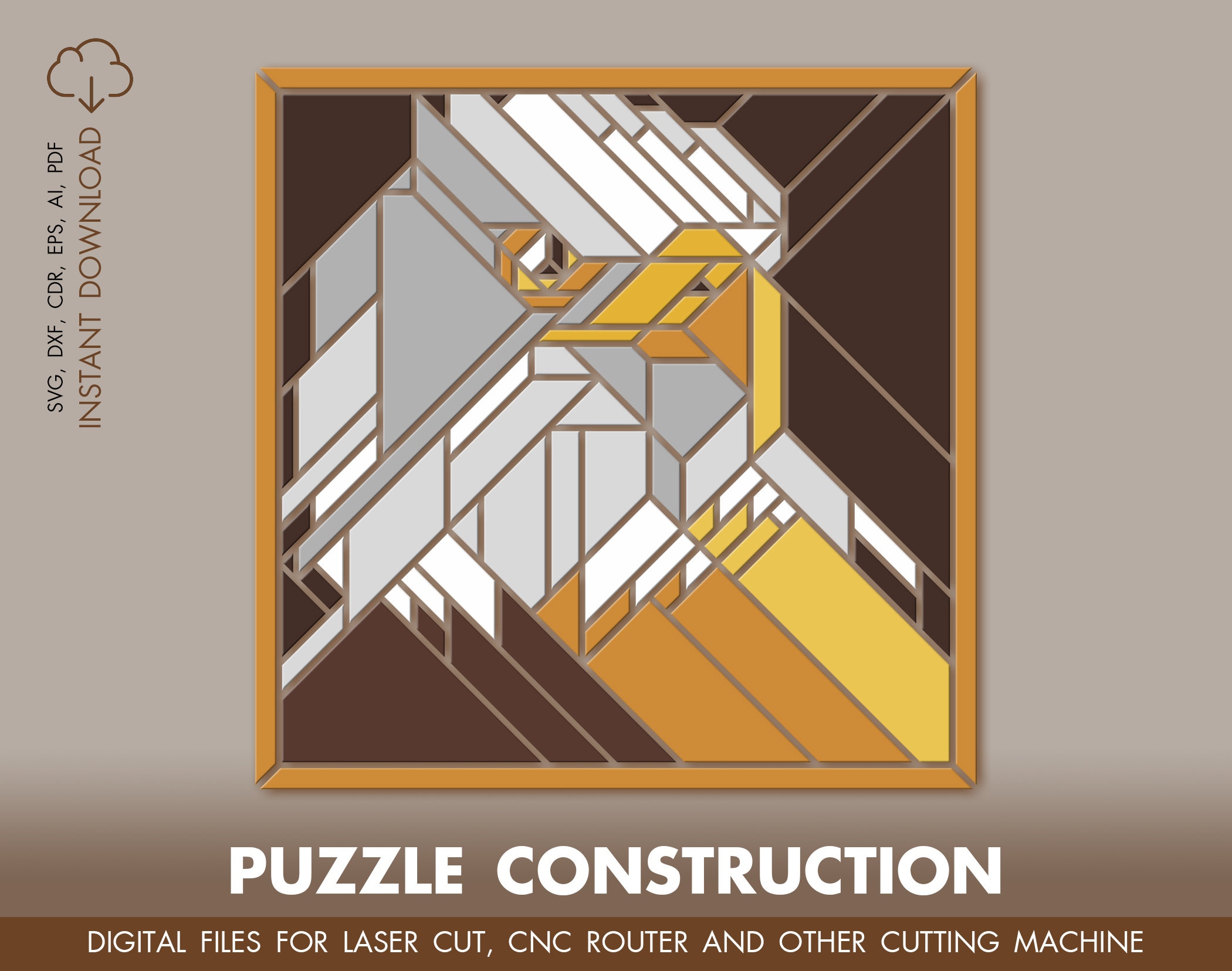 Bald Eagle SVG, Laser Cut Files for Glowforge Projects With Puzzle ...