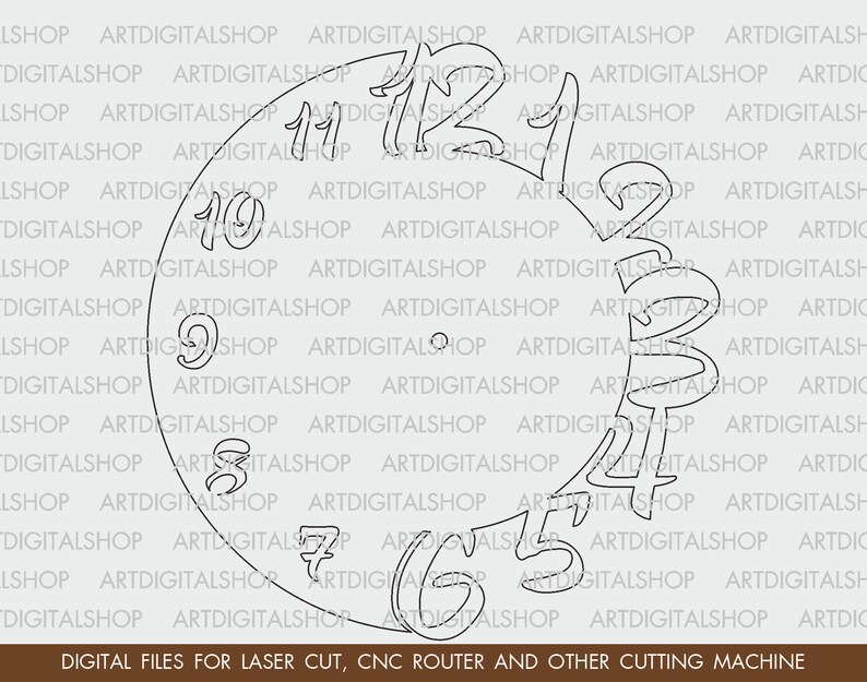 Set of 3 Wall Clocks Svg Large Clock Cutting Models Clock - Etsy