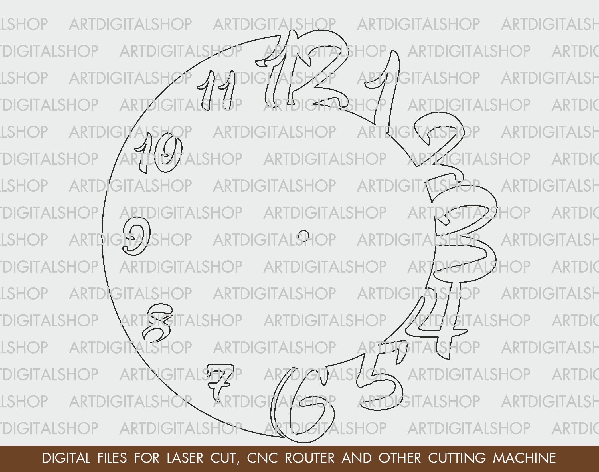 Set of 3 Wall Clocks Svg Large Clock Cutting Models Clock - Etsy