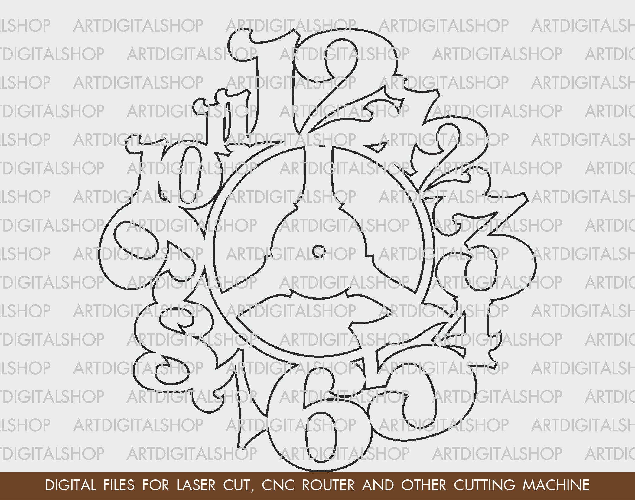 Set of 3 Wall Clock Svg Large Clock Cutting Model Clock | Etsy