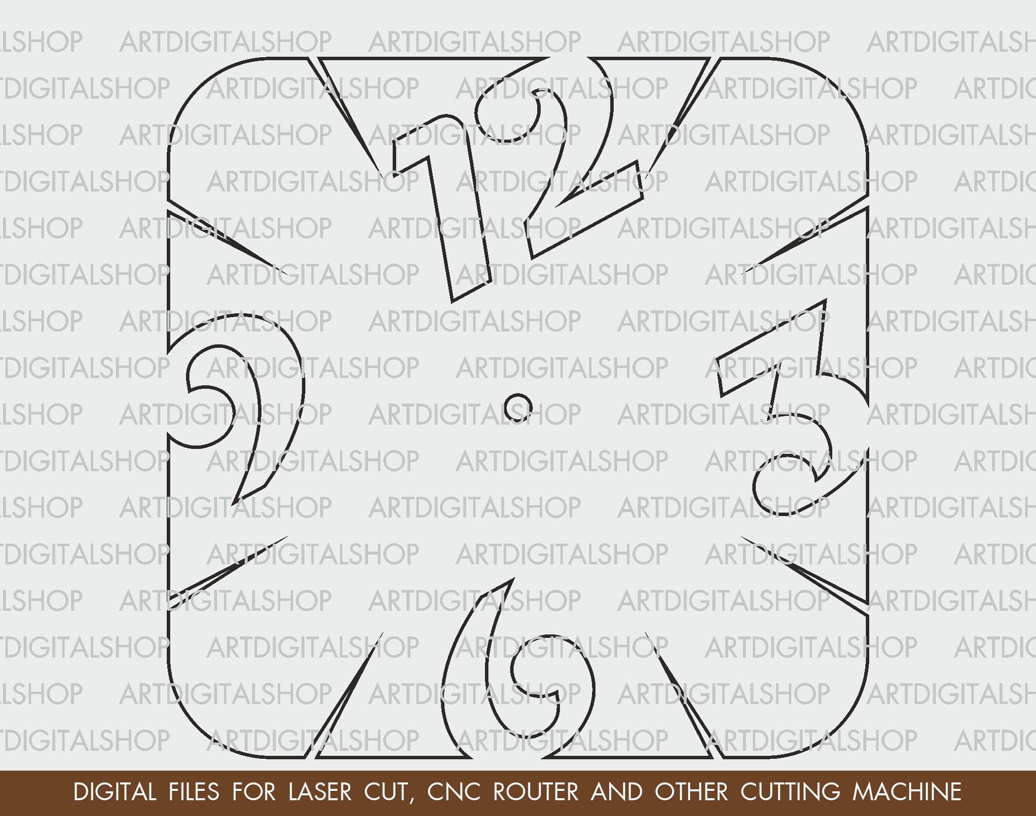 Set of 3 Wall Clock Svg Large Clock Cutting Model Clock | Etsy