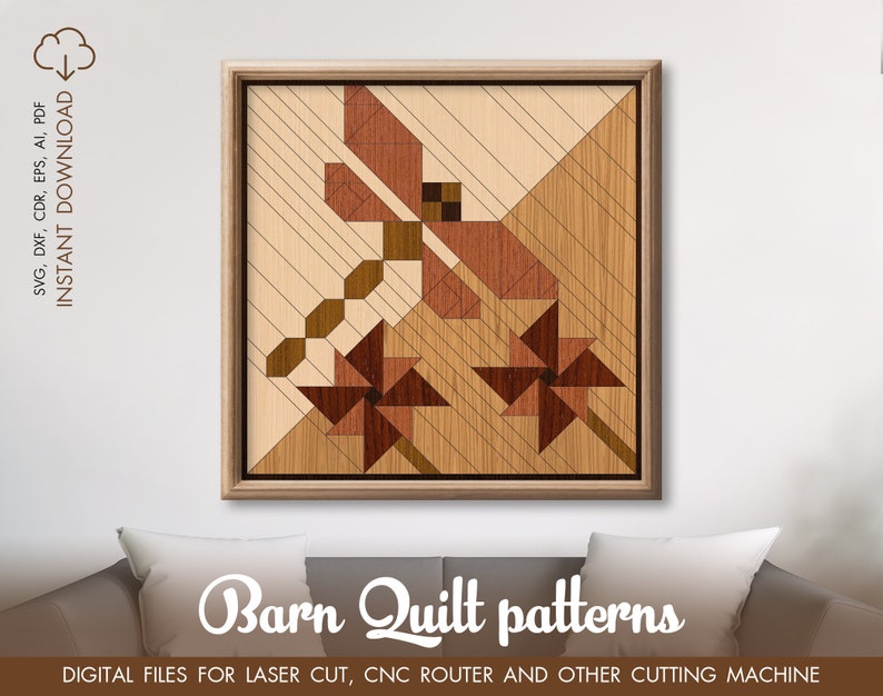 Barn Quilt Pattern, Barn Quilt Laser Cut File, Glowforge SVG File ...